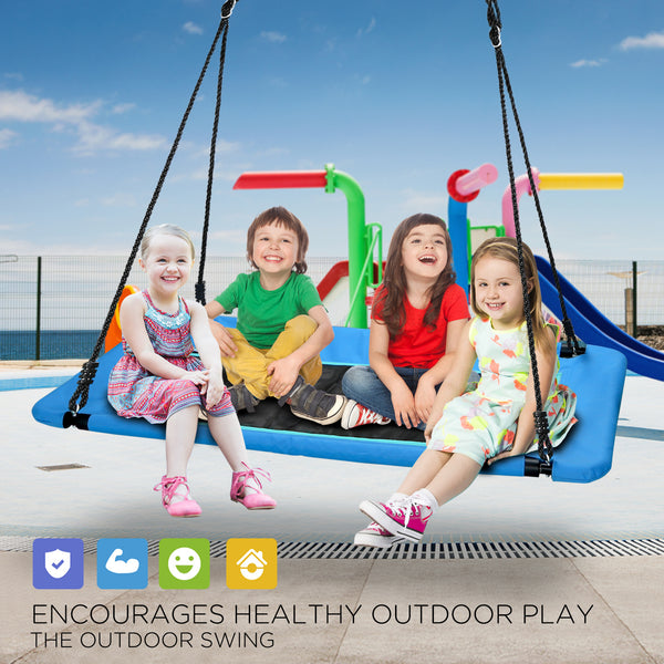 Giant 60" Flying Platform family Swing Set 700lbs Blue – Trekassy